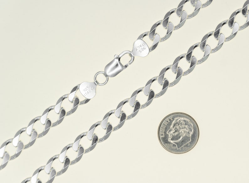 ITALY 925 SOLID Sterling Silver CURB Chain Necklace or - Etsy
