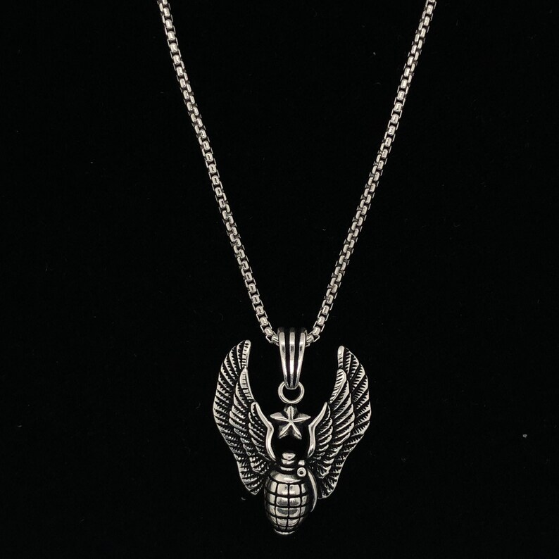 Solid 925 Sterling Silver Grenade Pendant 1 3/4" X 1 1/8" - 10.9 Grams ...