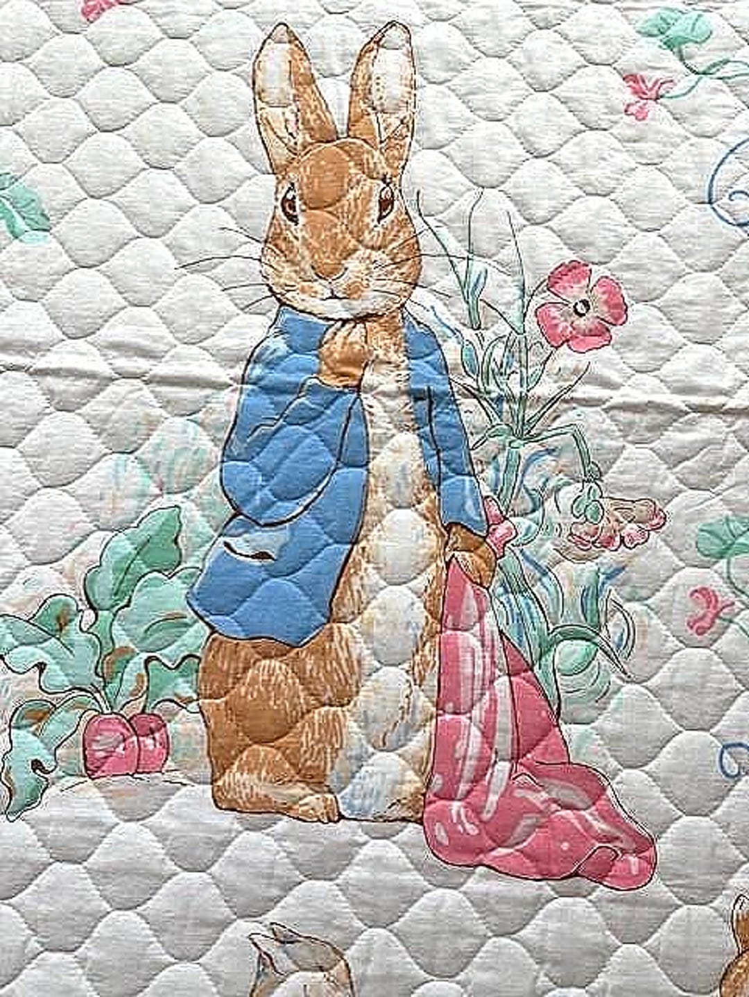 Peter Rabbit Beatrix Potter *rare* Vintage Pre-quilted Frederick Warne ...