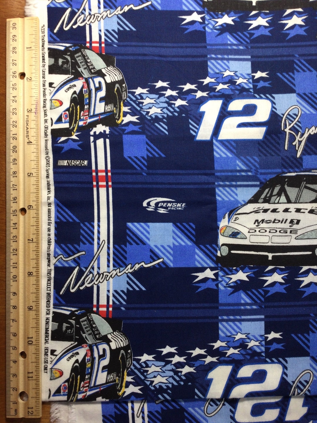 NASCAR Fabric, Ryan Newman, 12, Mobil, Penske Racing, Monte Carlo ...