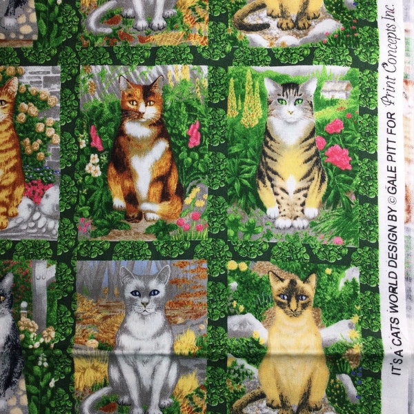 Cat Print Fabric - Etsy