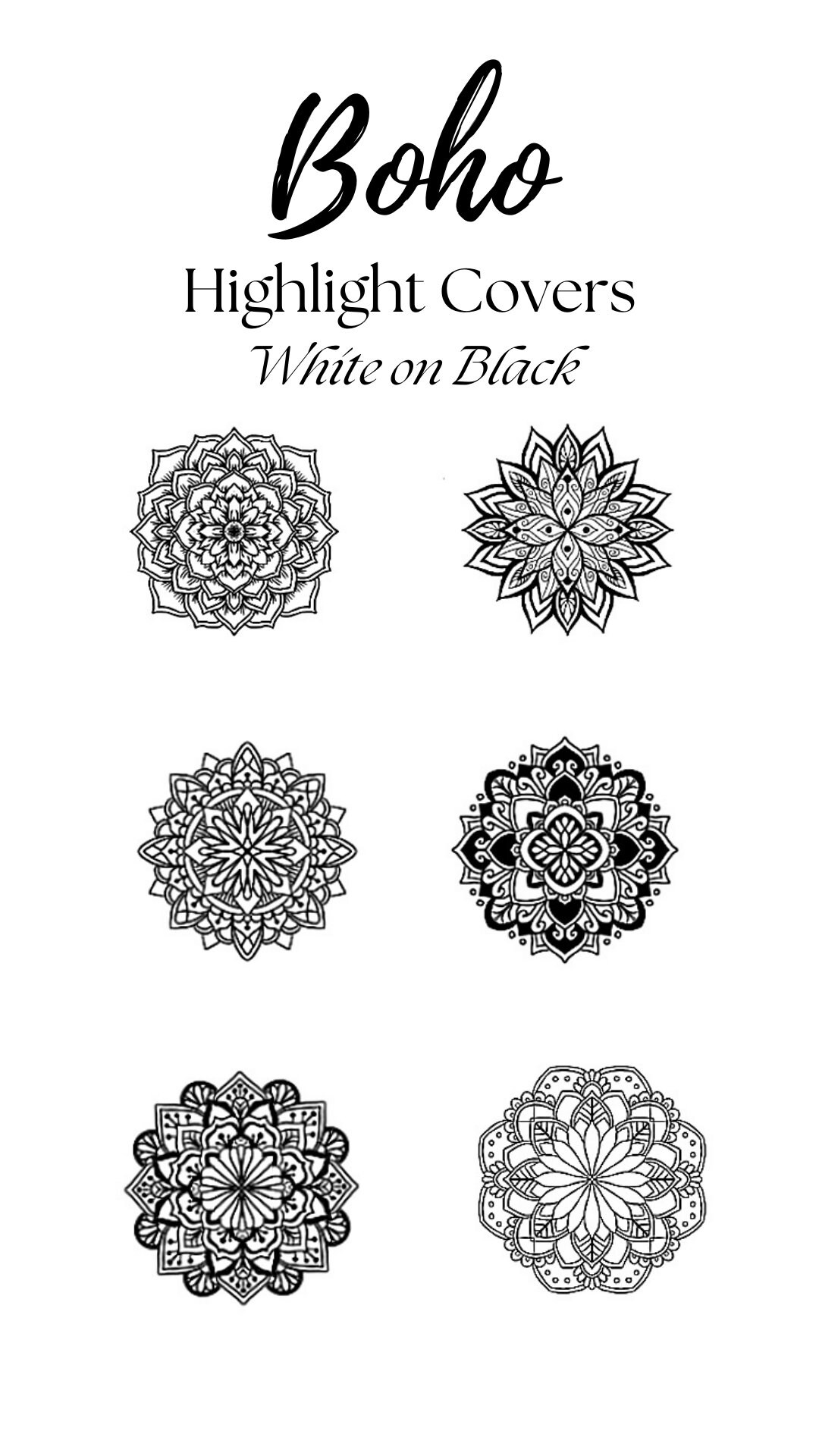 Minimal Boho Highlight Covers / Digital / Social Media / Instagram ...
