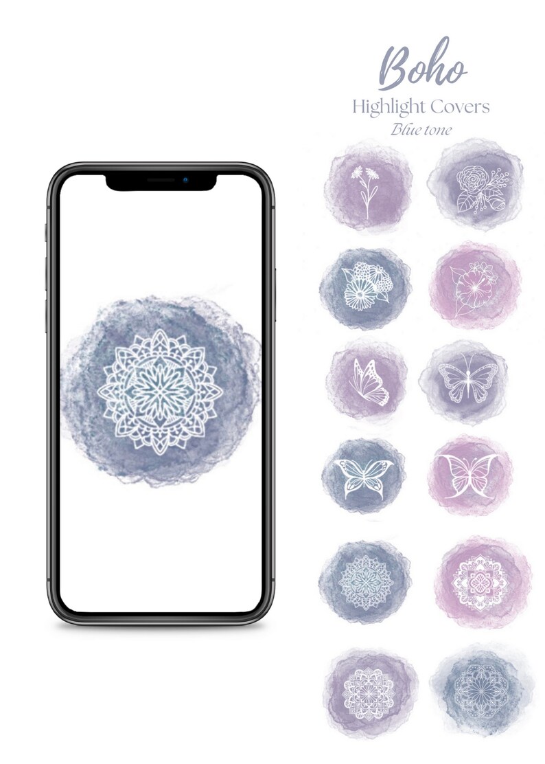 Minimal Boho Highlight Covers / Digital / Social Media / Instagram ...