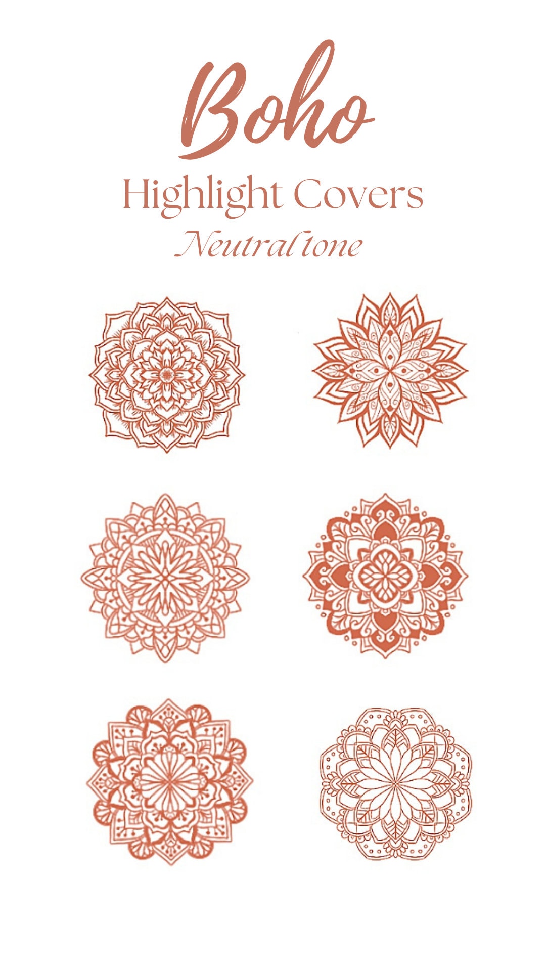 Minimal Boho Highlight Covers / Digital / Social Media / Instagram ...