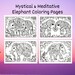 Elephant Animal Coloring Pages Coloring Printable Coloring Book Jungle ...