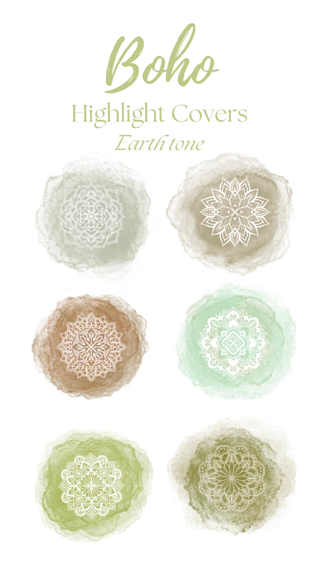 Minimal Boho Highlight Covers / Digital / Social Media / Instagram ...