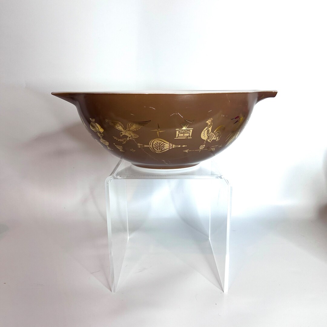 Pyrex 444 Cinderella 4 Quart Mixing Bowl - Early American Design - Etsy
