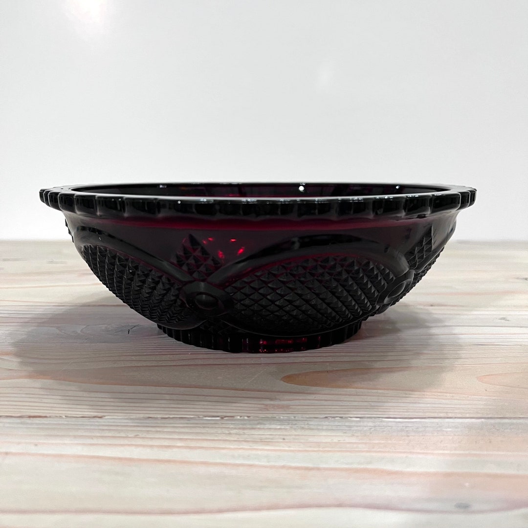 Vintage Avon Cape Cod Ruby Red Bowl - Etsy
