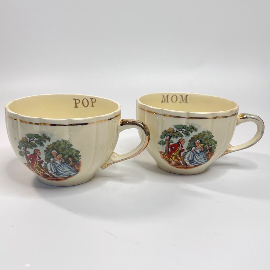 Vintage Ceramic MOM and POP Mugs - Etsy