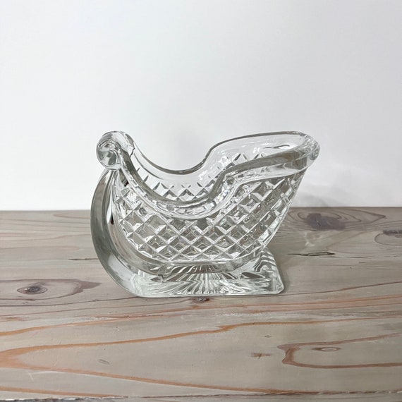 Vintage Cut Glass Christmas Sleigh - Etsy