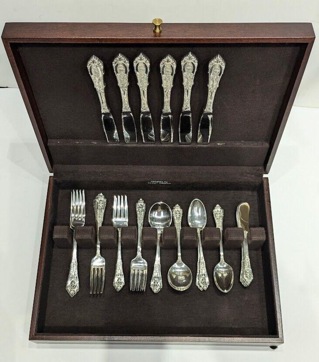 Rose Point Wallace 1934 Sterling Silver Flatware, Set 36 Pcs, Service ...