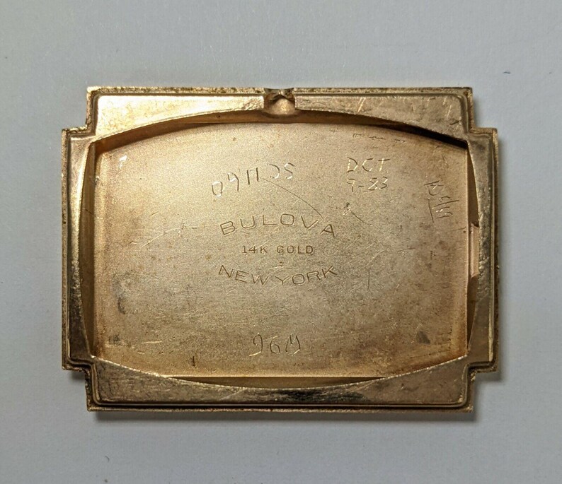 Vintage 14 Kt Gold Bulova Art Deco Men's Watch 21 Jewels 8.5" - Etsy