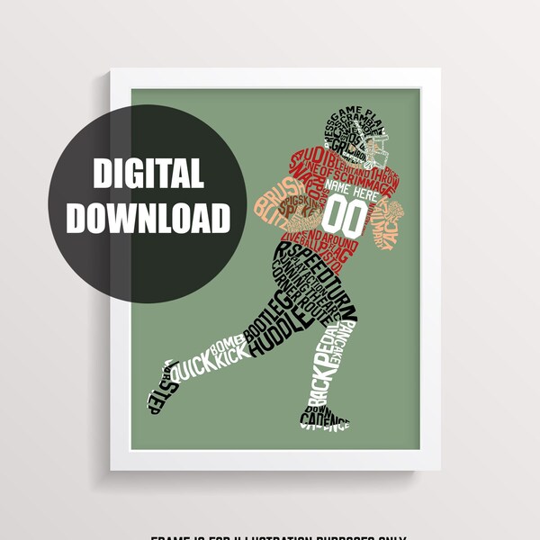 Football Word Art - Etsy
