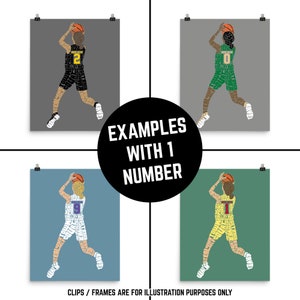 Basketball Word Art Printable, Customize With Name & Number and in Any ...