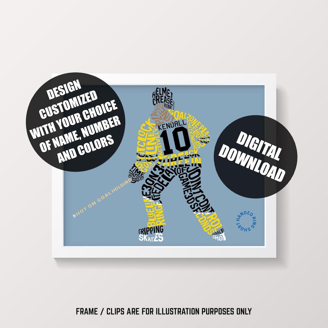 Ringette Word Art Printable, Made to Order Digital Download, Customized ...