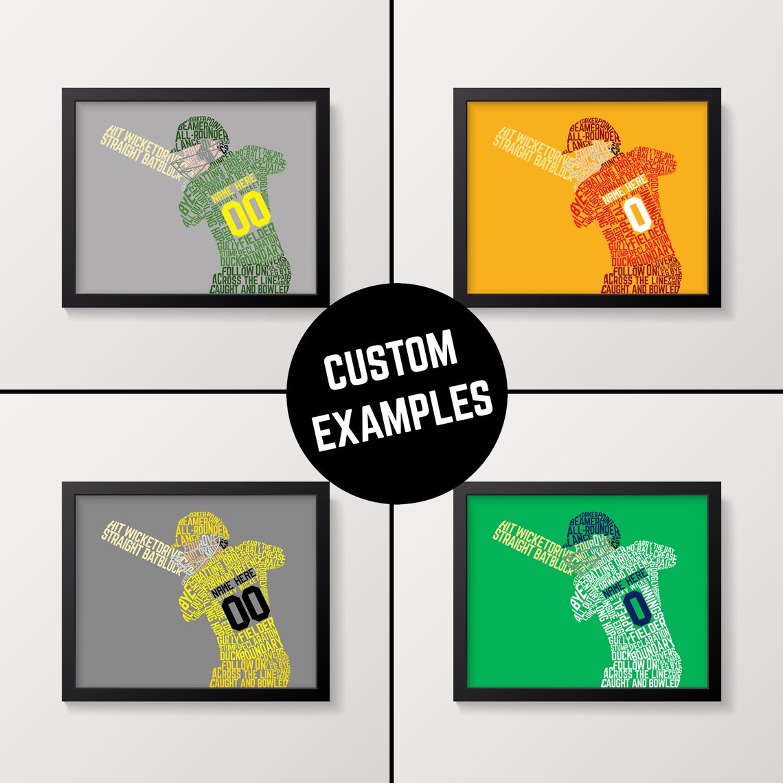 Cricketer Print Cricket Print Custom Cricket Print Name & | Etsy