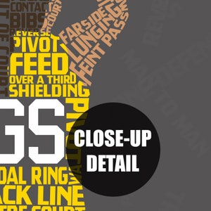 Netball Word Art Printable, Customise With Name & Positon and in Any ...