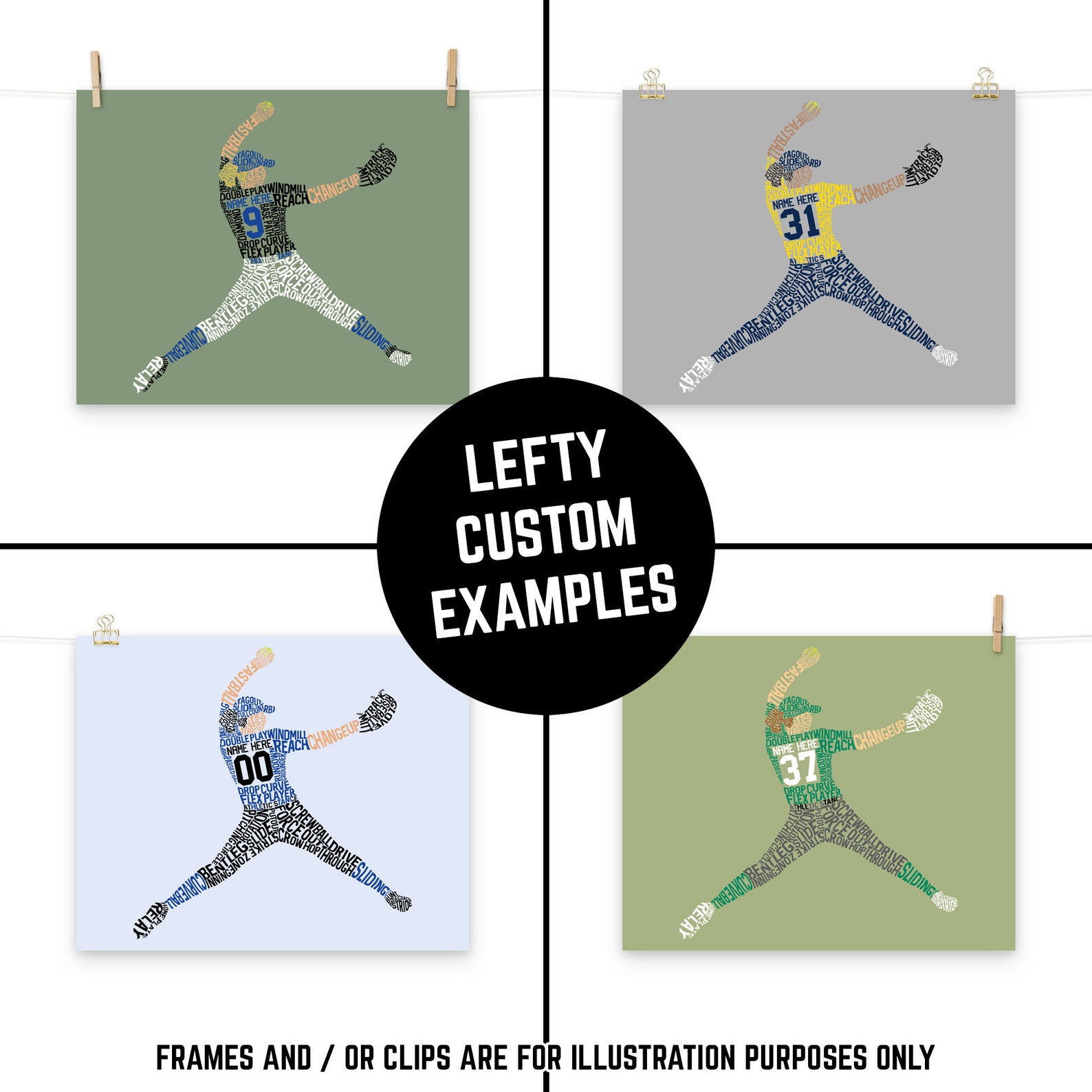 Softball Pitcher Word Art Printable Customize With Name & - Etsy