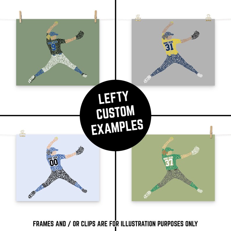 Softball Pitcher Word Art Printable: Custom Colors, Name & Number ...