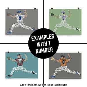 Baseball Pitcher Word Art Digital Download: Customized With Name ...