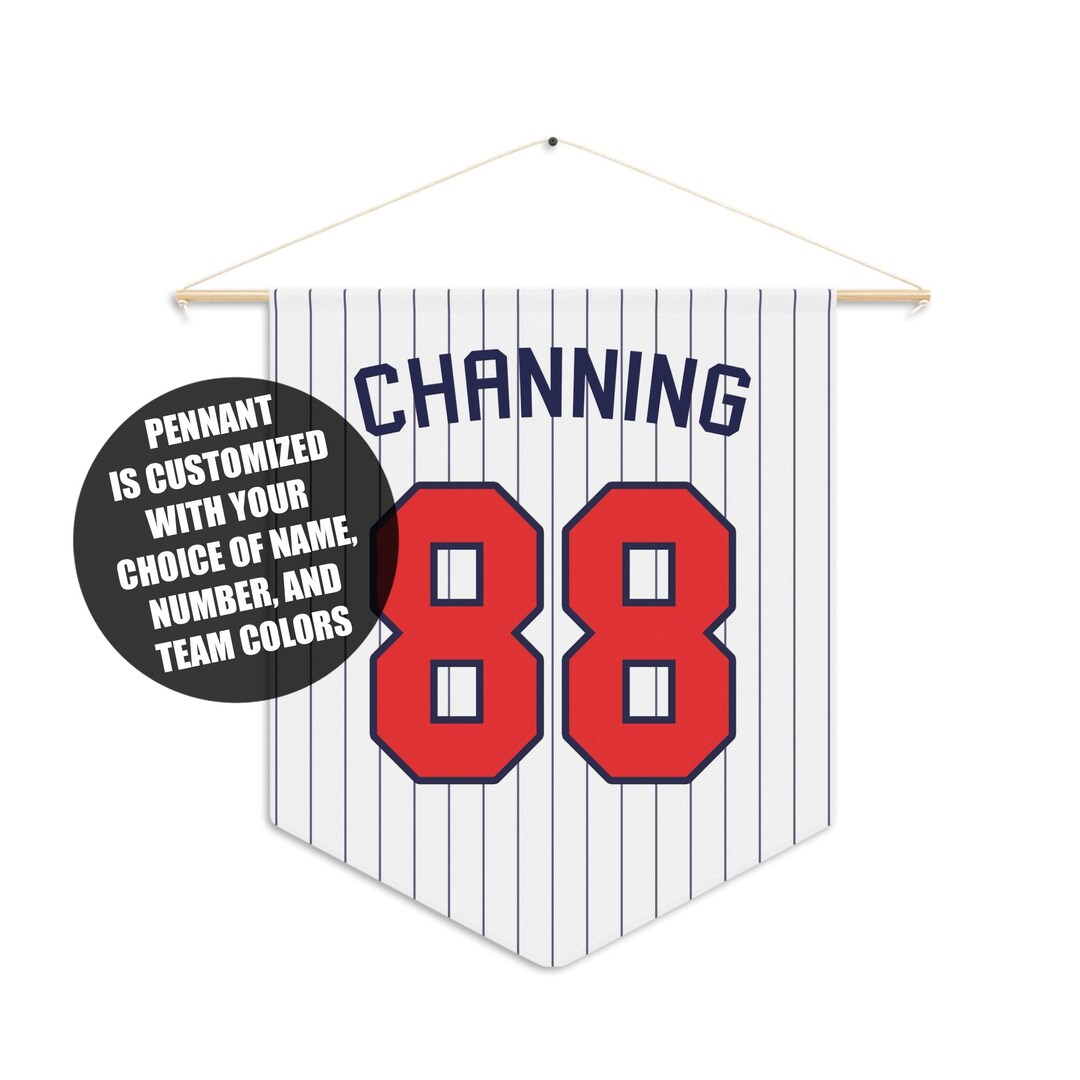 Custom Baseball Pennant: Personalized Name & Number, Team Colors - Etsy