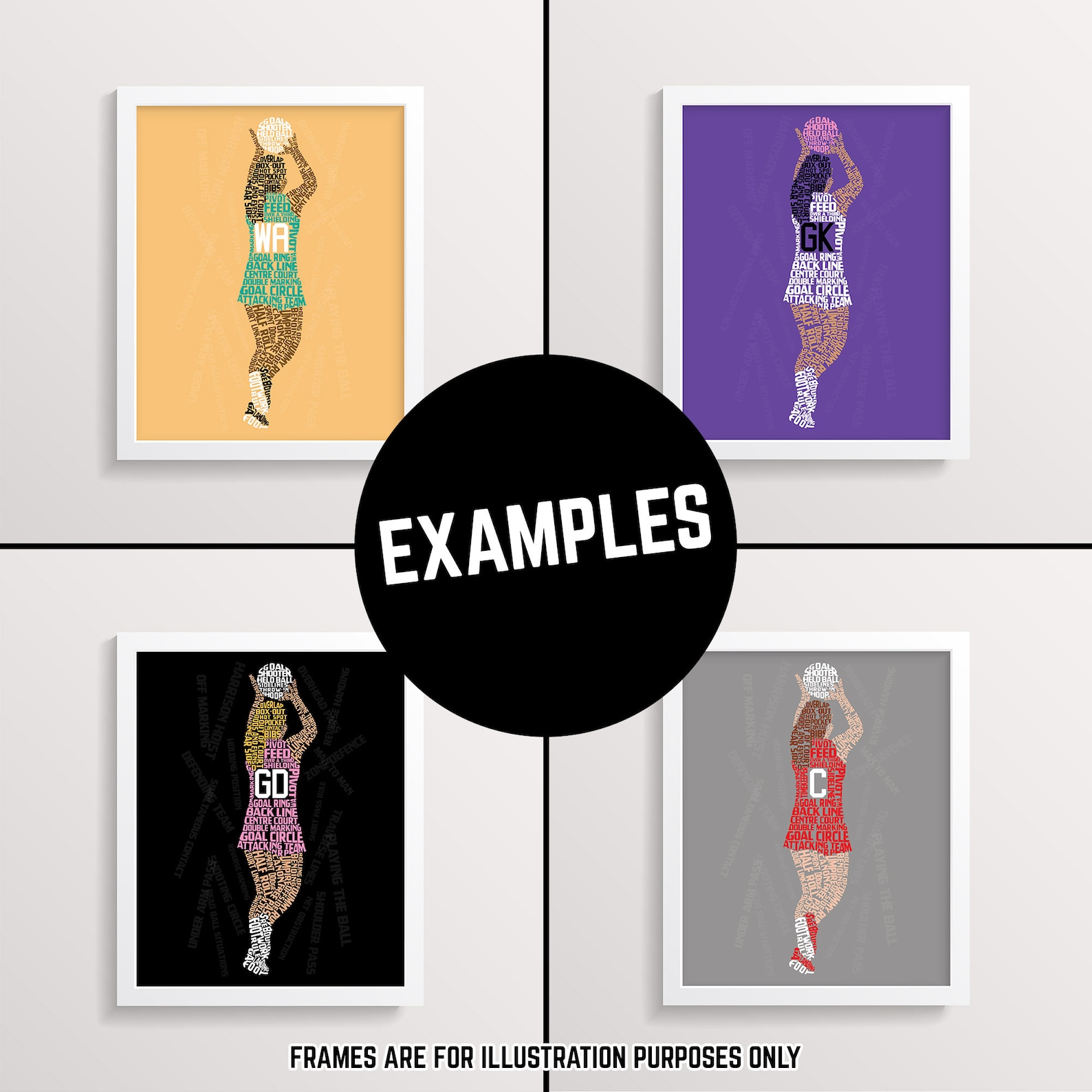 Netball Player Print Printable Downloadable Digital Netball | Etsy