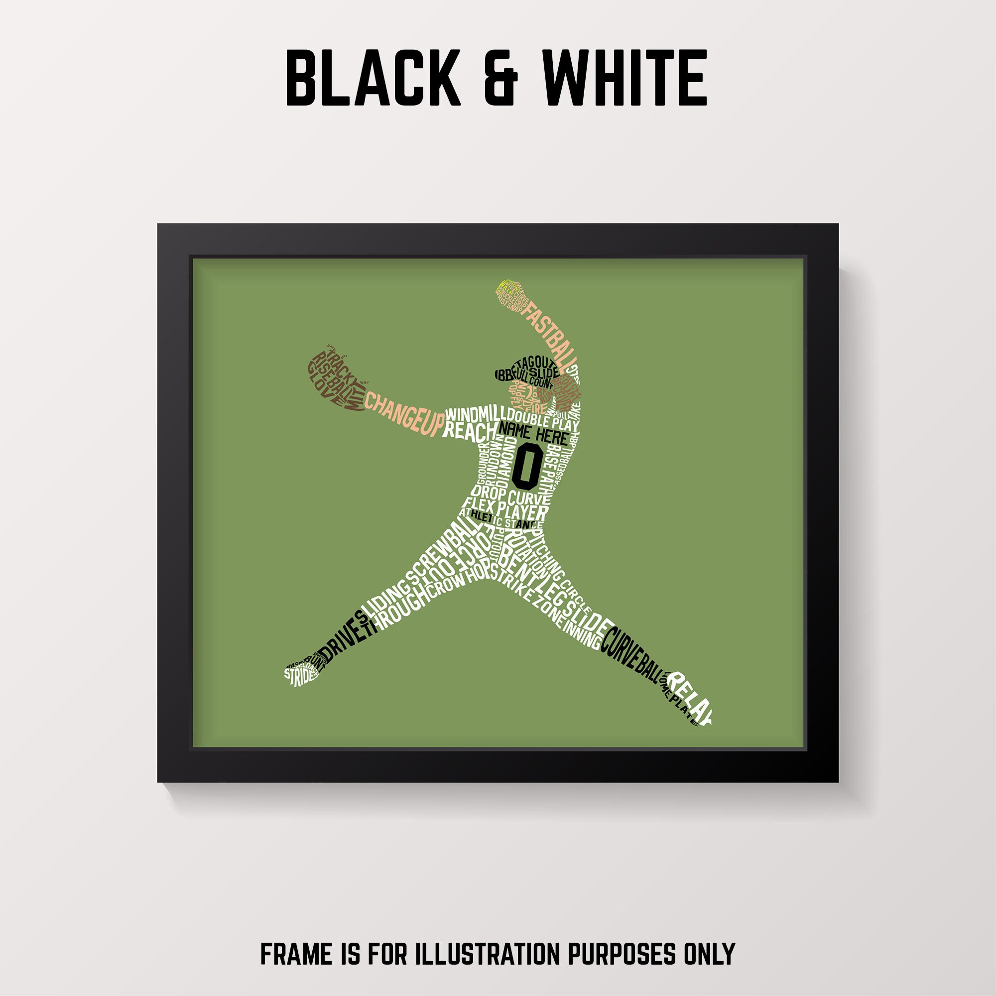 Softball Pitcher Word Art Printable Downloadable Print | Etsy