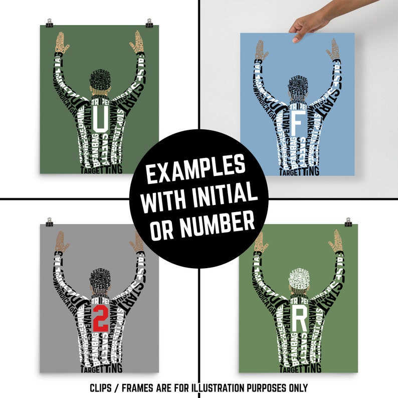 Football Referee Word Art Printable Made to Order Digital - Etsy