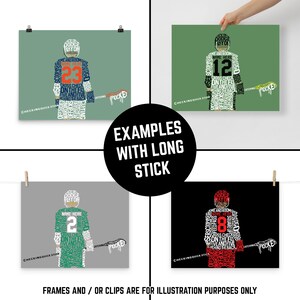Lacrosse Word Art Print, Personalize With Name & Number and in Any ...