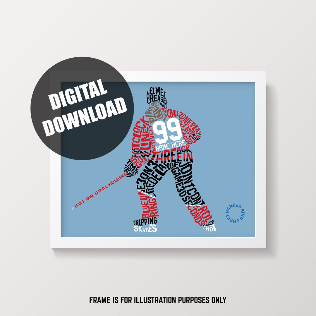 Ringette Word Art Printable, Made to Order Digital Download, Customized ...