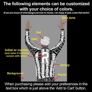 Personalized Football Referee Word Art Print: Custom Letter, Name ...