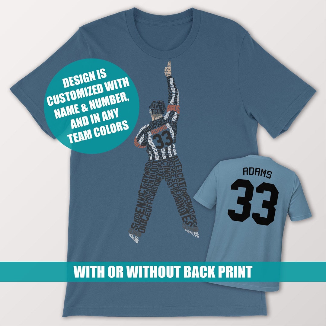 Personalized Hockey Referee Word Art T-shirt: Custom Name & Number - Etsy