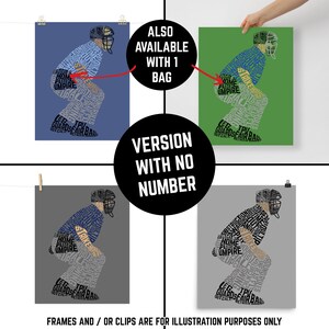 Baseball Umpire Word Art Print, Customise With Number and in Any Colors ...