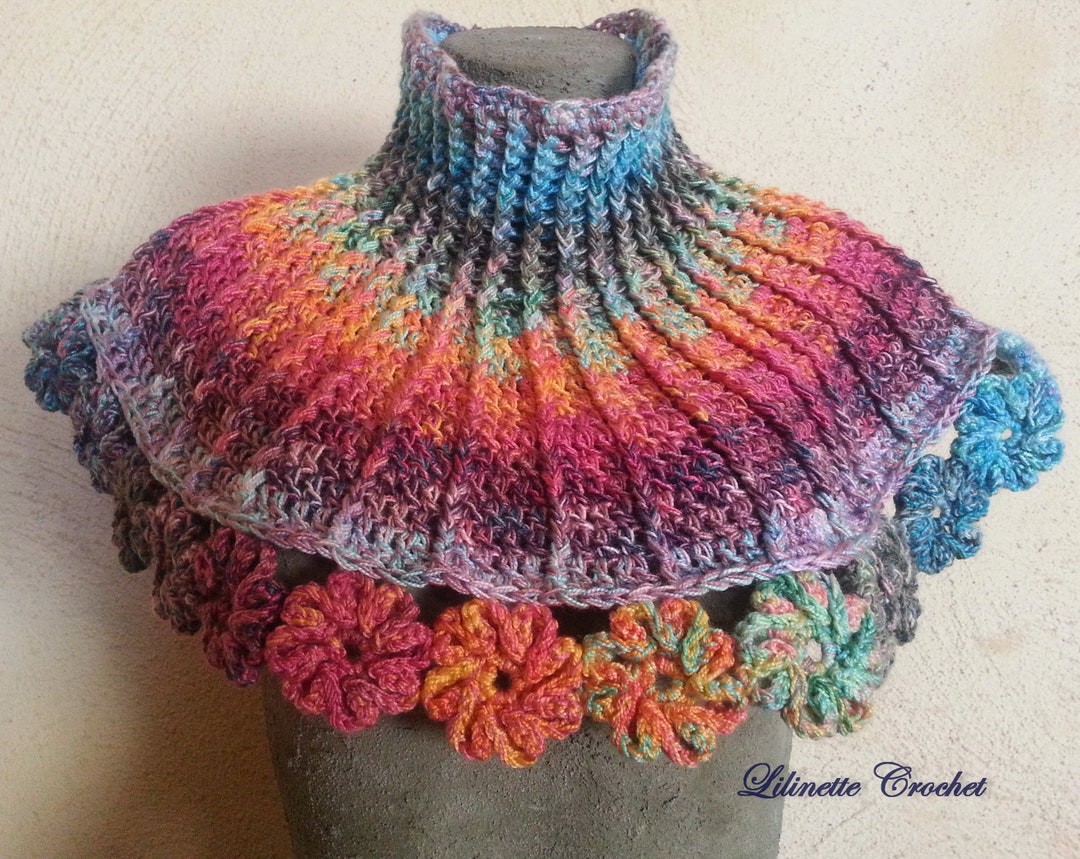 Collar Cowl Capelet Crochet Pattern | Instant PDF Download, English ...