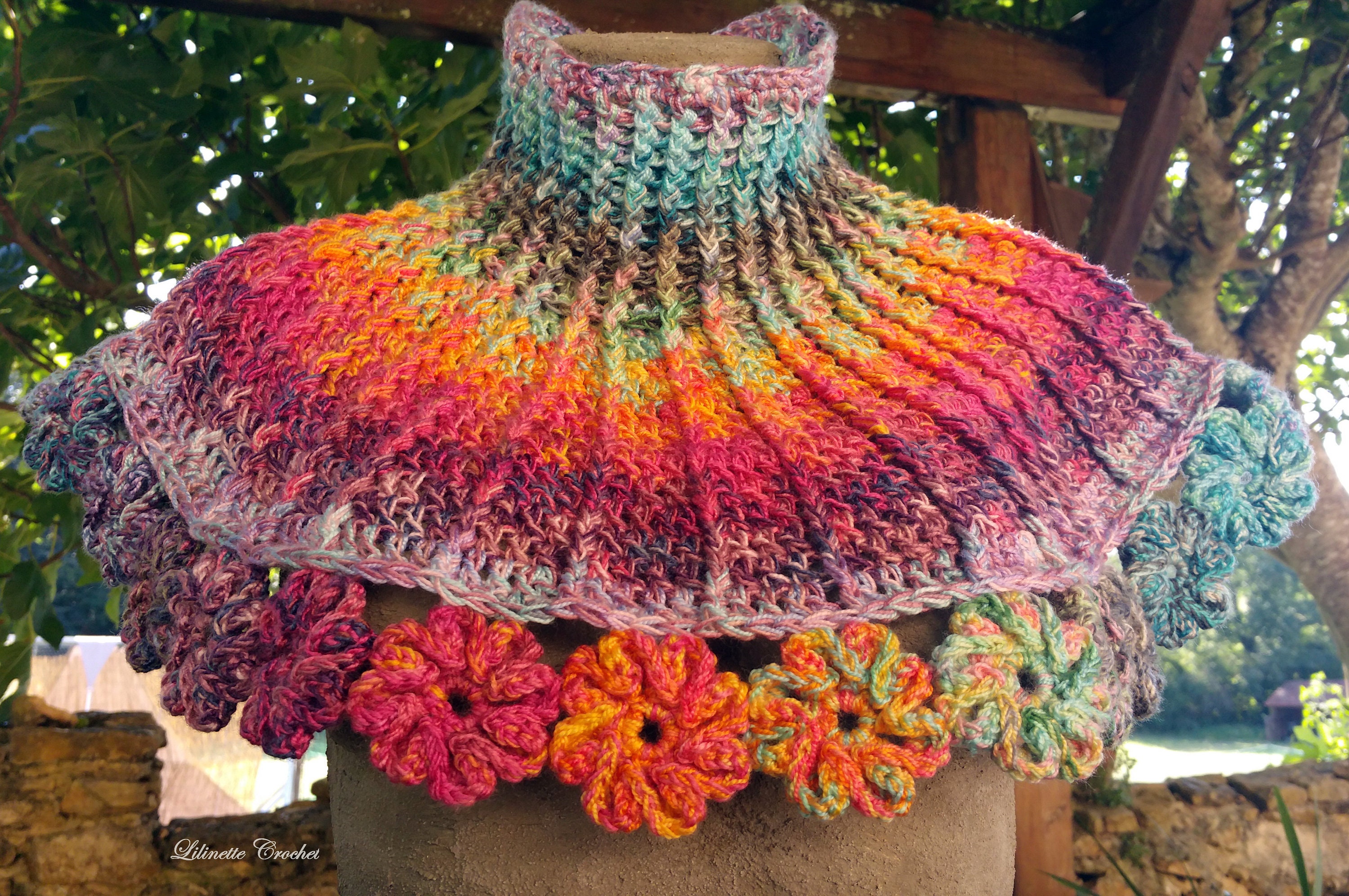 Collar Cowl Capelet Crochet Pattern Instant PDF Download, English ...