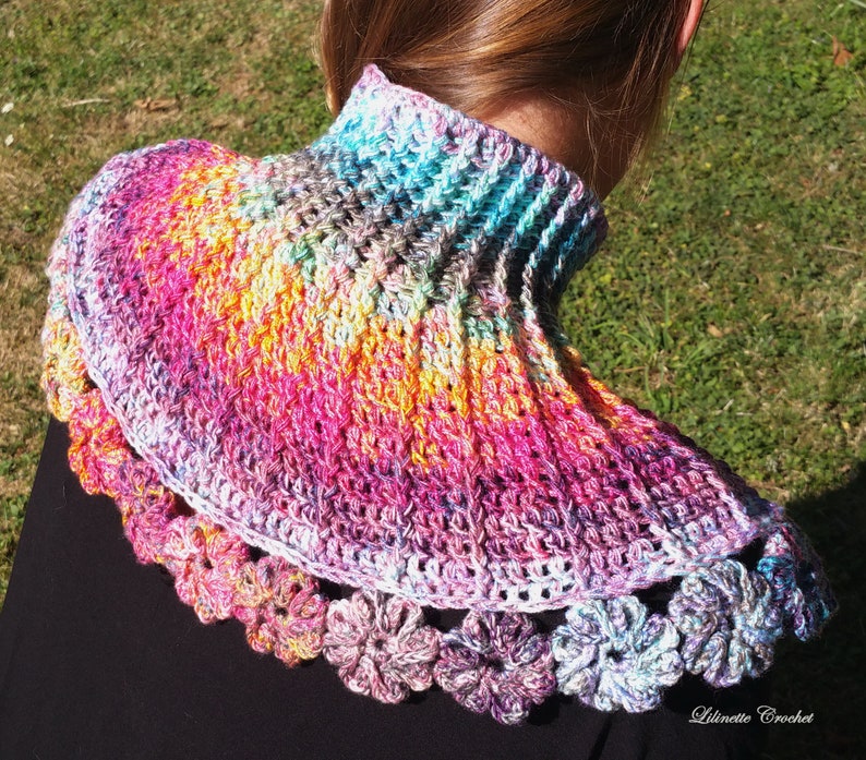 Collar Cowl Capelet Crochet Pattern | Instant PDF Download, English ...