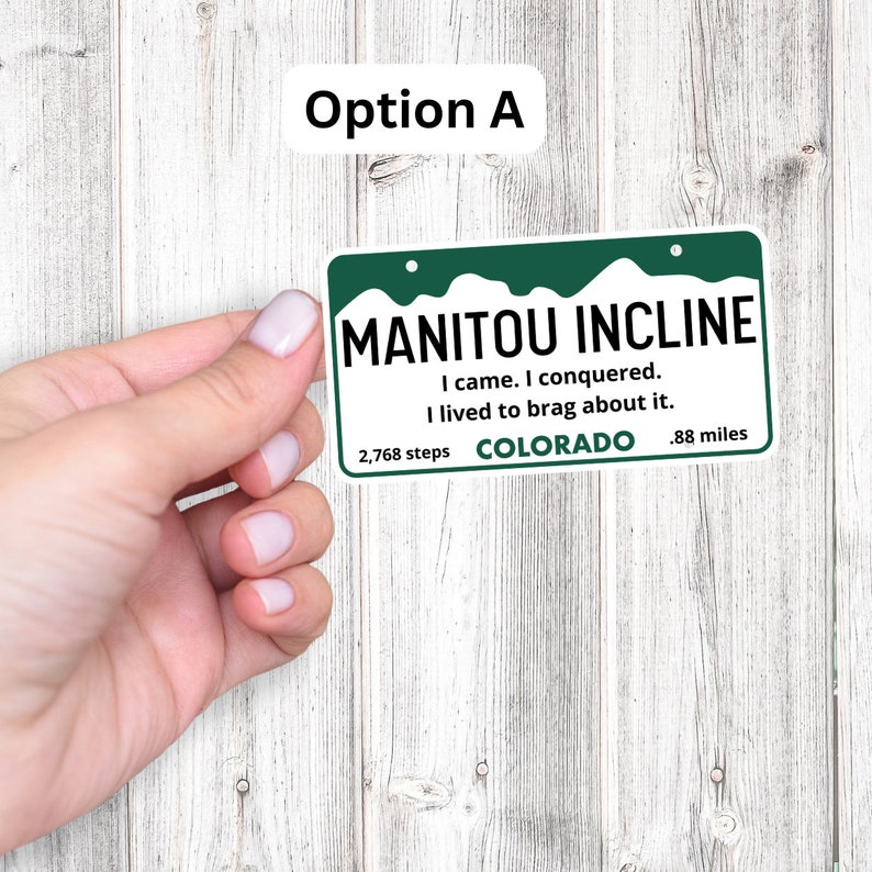 STICKER of Manitou Incline, Vinyl STICKER, Colorado License Plate ...
