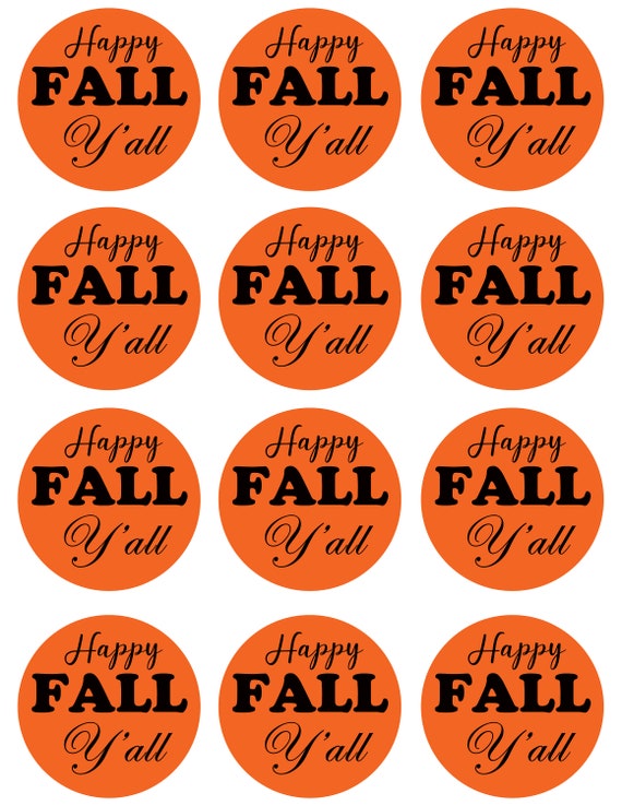 Happy Fall Y'all Stickers digital File | Etsy