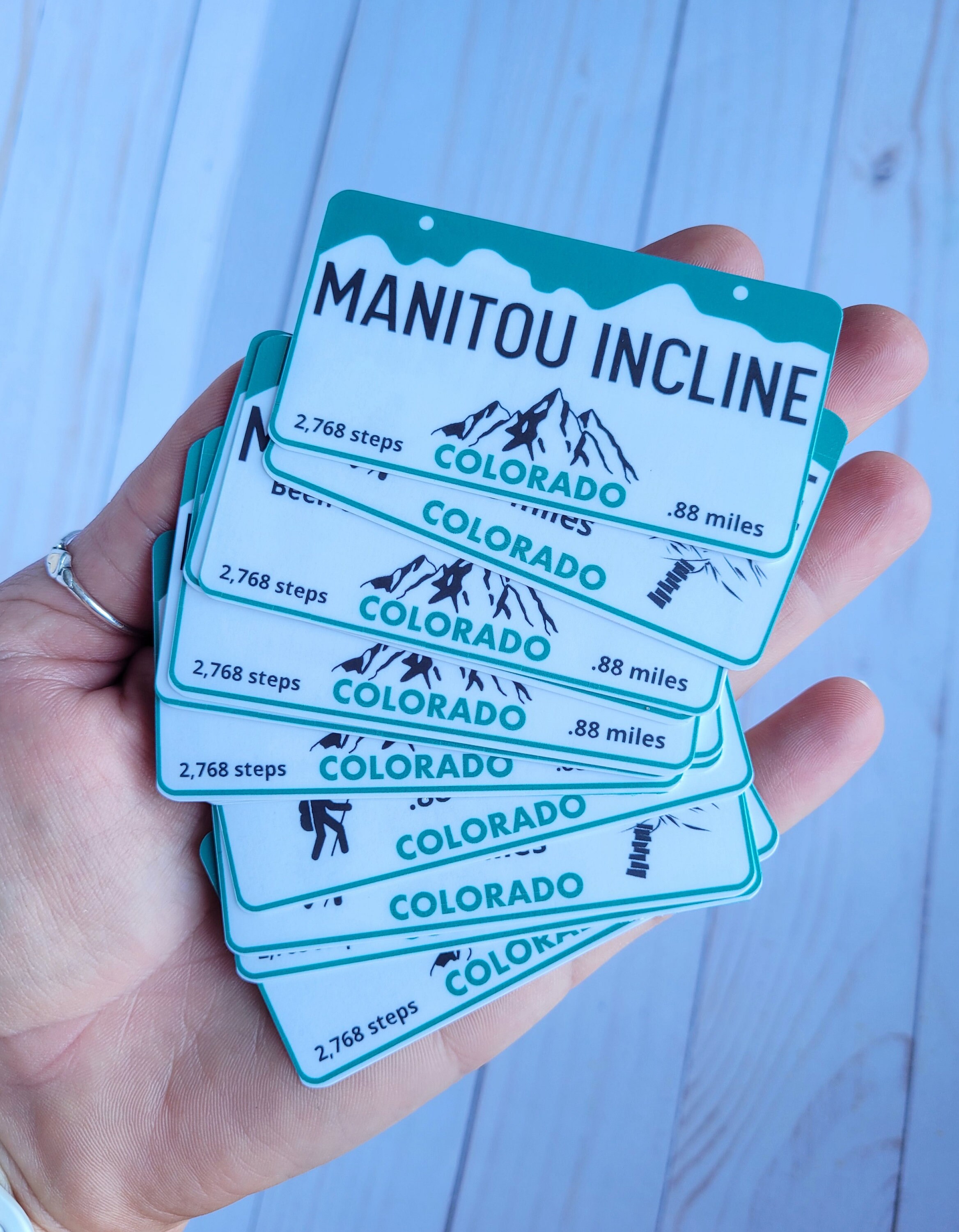 STICKER of Manitou Incline, Vinyl STICKER, Colorado License Plate ...