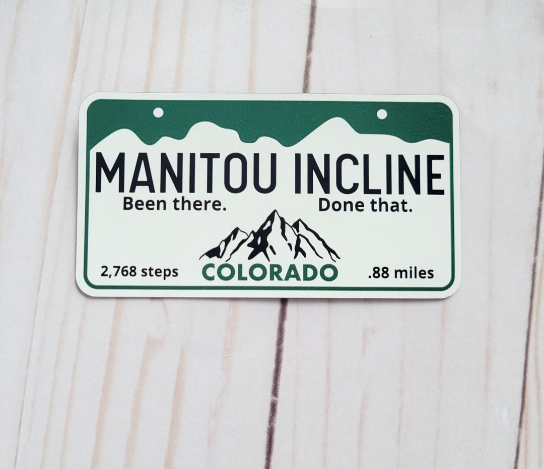 MAGNET of the Manitou Incline, Colorado Mini License Plate Image ...