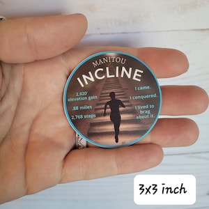 VINYL STICKER of Manitou Incline, Colorado, Incline Stairs, Water ...