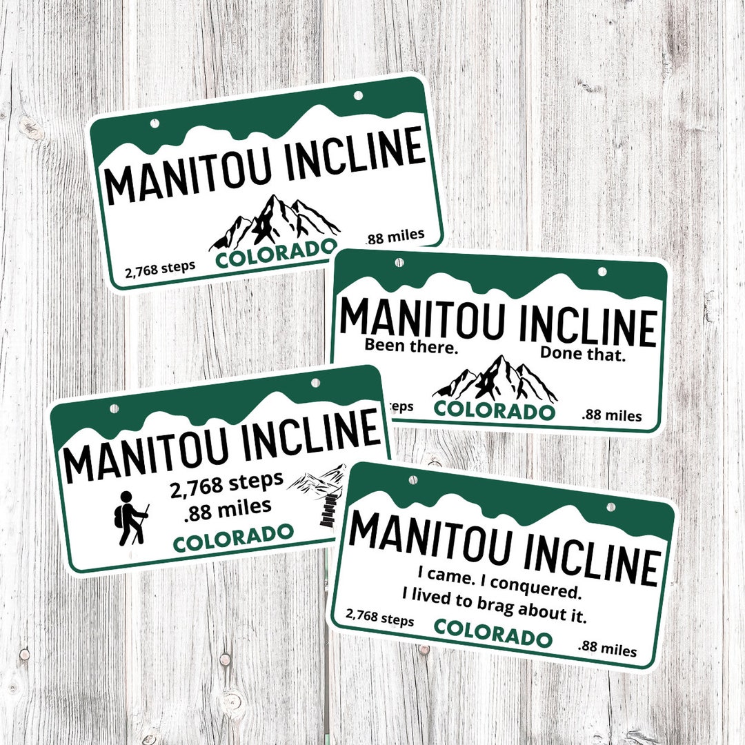 STICKER of Manitou Incline, Vinyl STICKER, Colorado License Plate ...