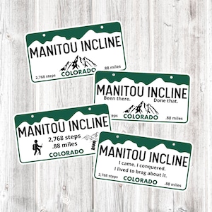 STICKER of Manitou Incline, Vinyl STICKER, Colorado License Plate ...