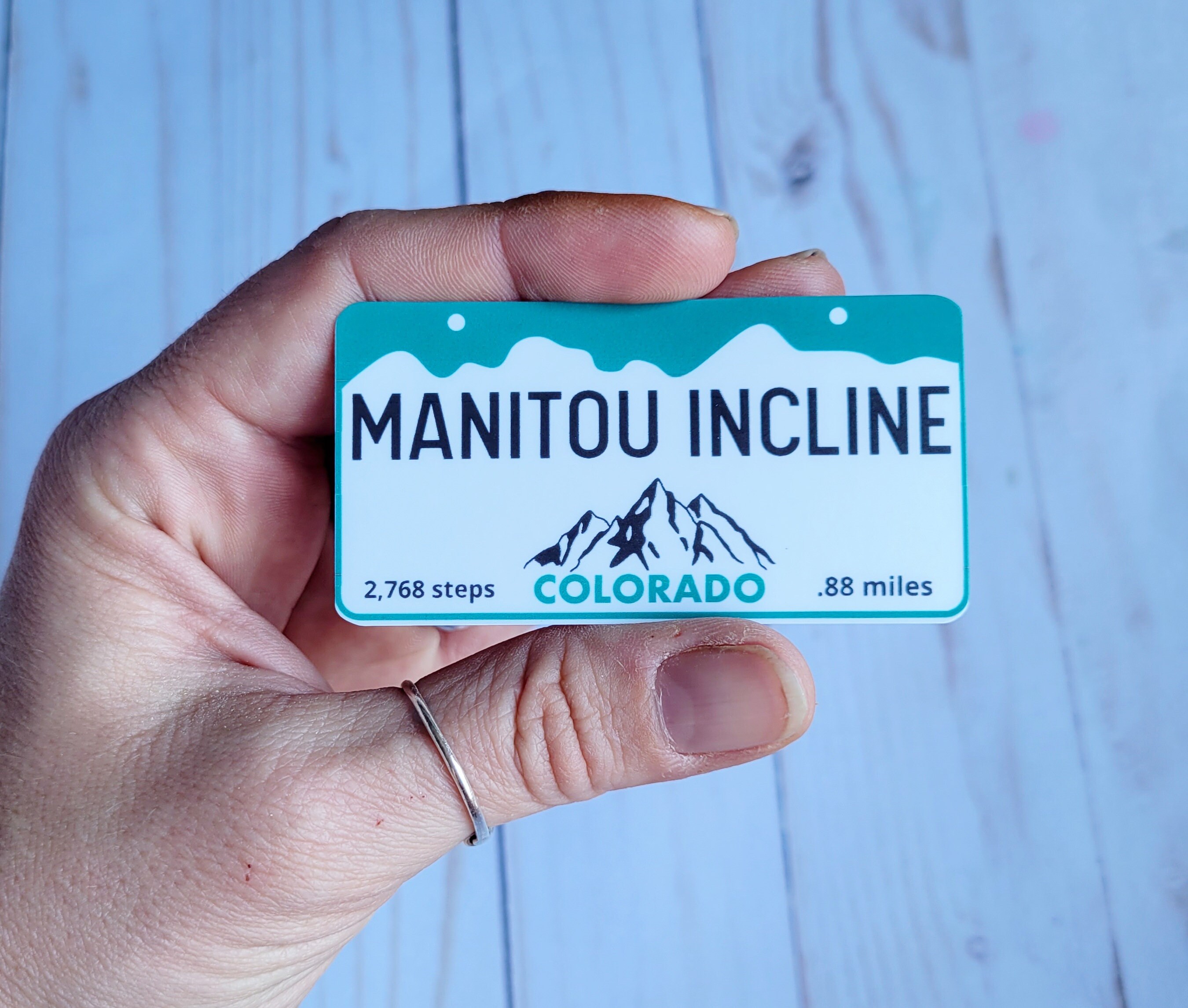 STICKER of Manitou Incline, Vinyl STICKER, Colorado License Plate ...