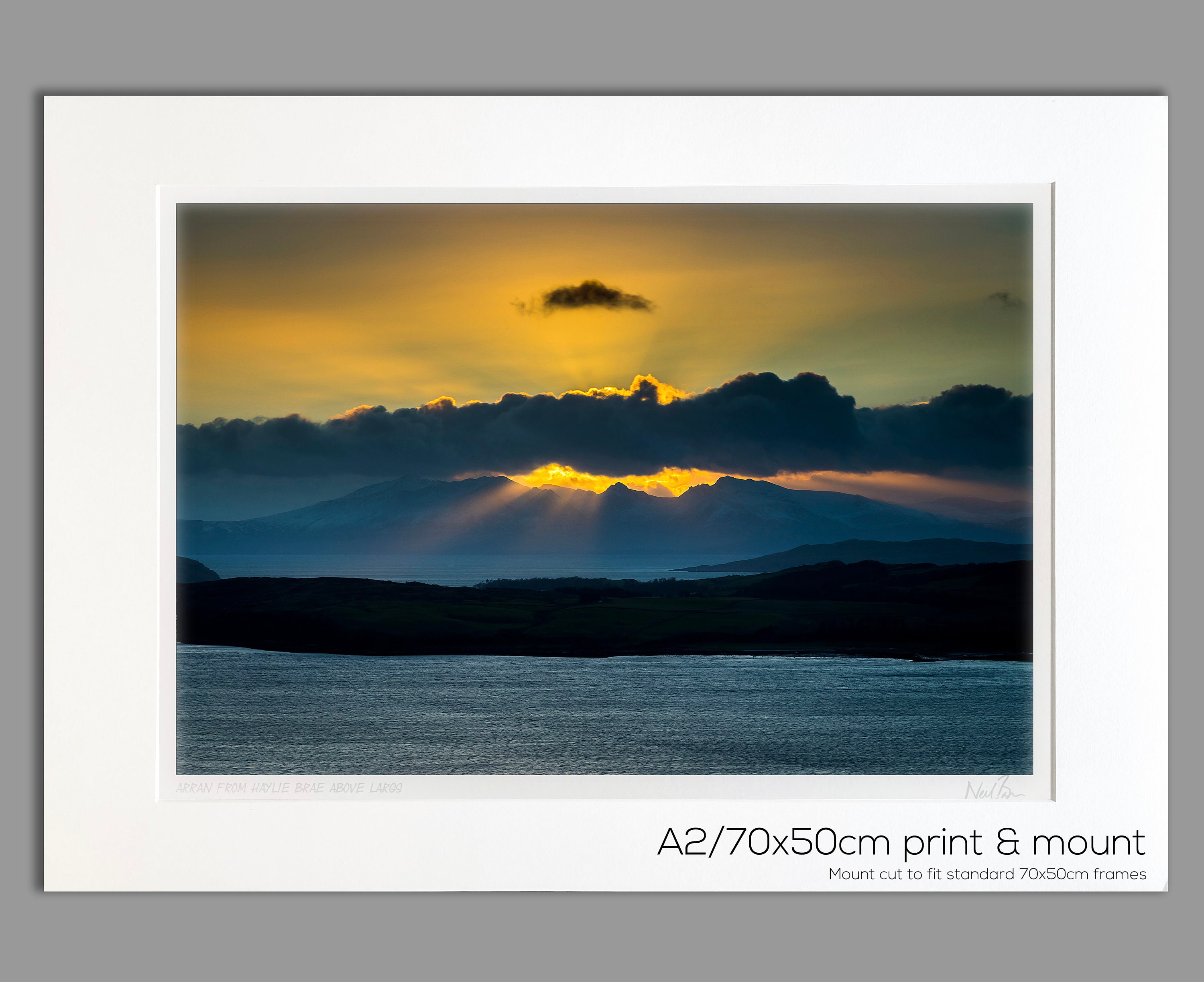 A2 Arran from Haylie Brae A2 Unframed Scottish Fine Art Photo Print by ...