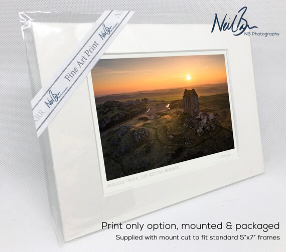 A6 Smailholm Tower & Eildon Hills Borders Scotland Unframed Scottish ...