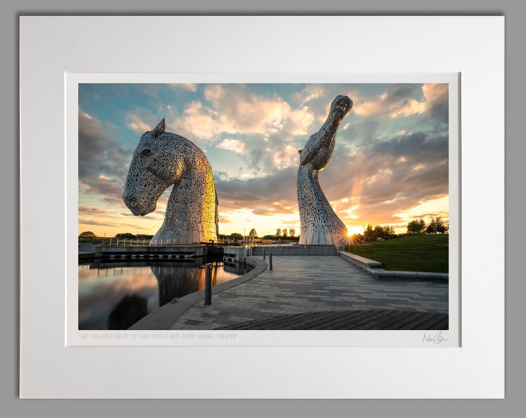 The Kelpies Falkirk Scotland A3 50x40cm Unframed Scottish Fine Art ...