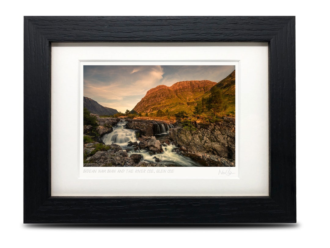 Bidean nam Bian & River Coe, Glen Coe, Schottland - A6 (7 "x 5 ...