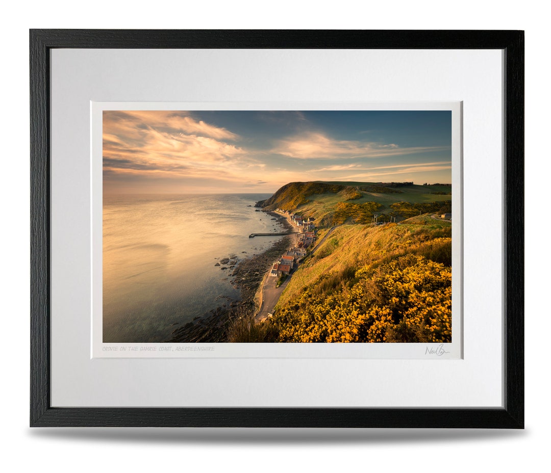 Crovie on Gamrie Coast Aberdeenshire Scotland - A3 (40x50cm) Framed and ...