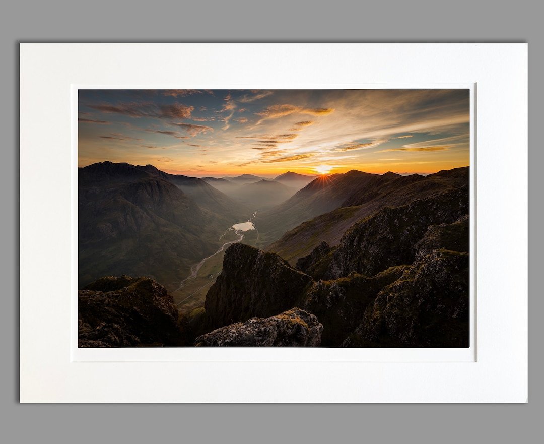 Glen Coe Aonach Eagach Ridge Scotland - A2 (70x50cm) Unframed Scottish ...